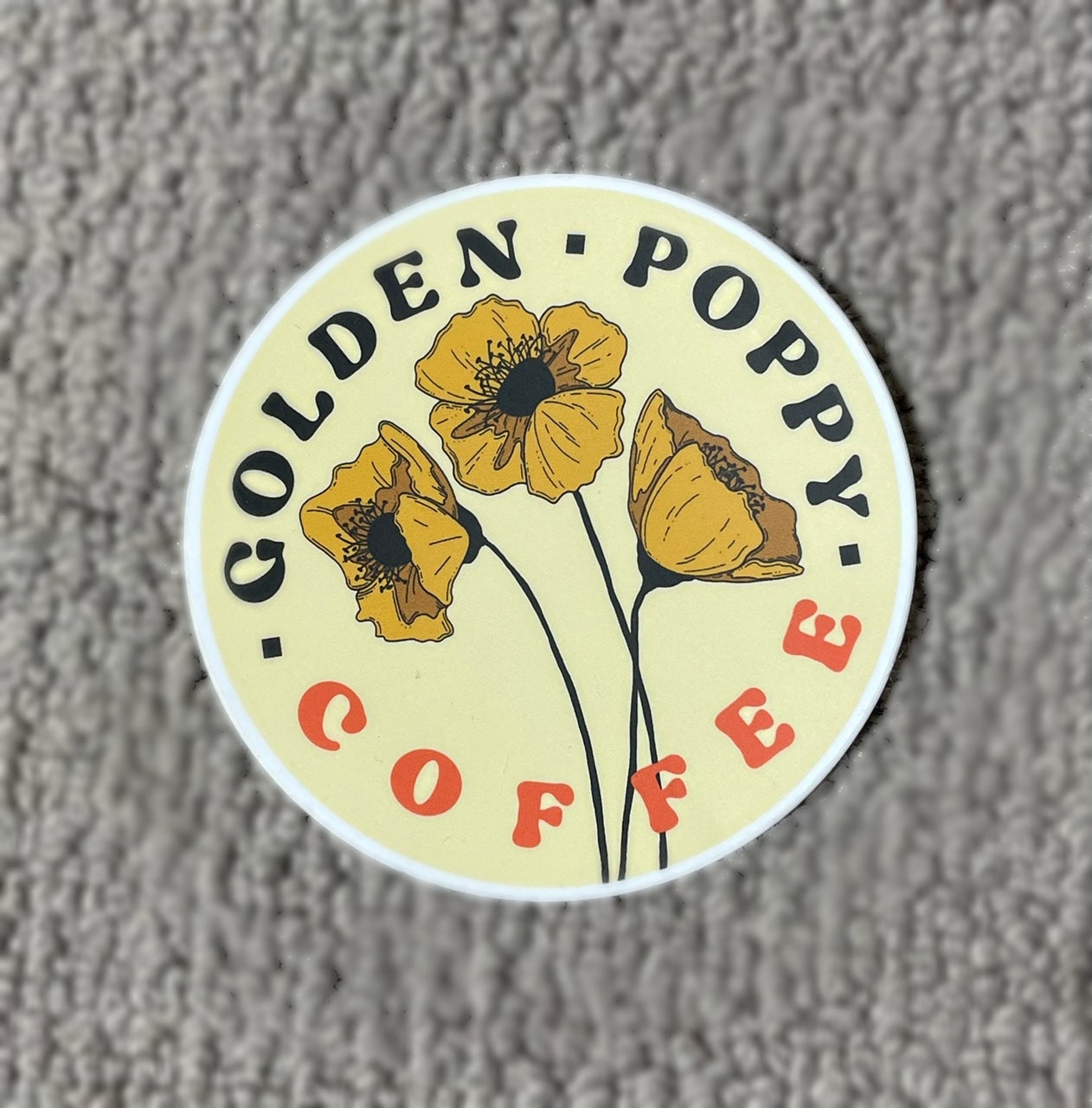 Golden Poppy Sticker – Golden Poppy Coffee